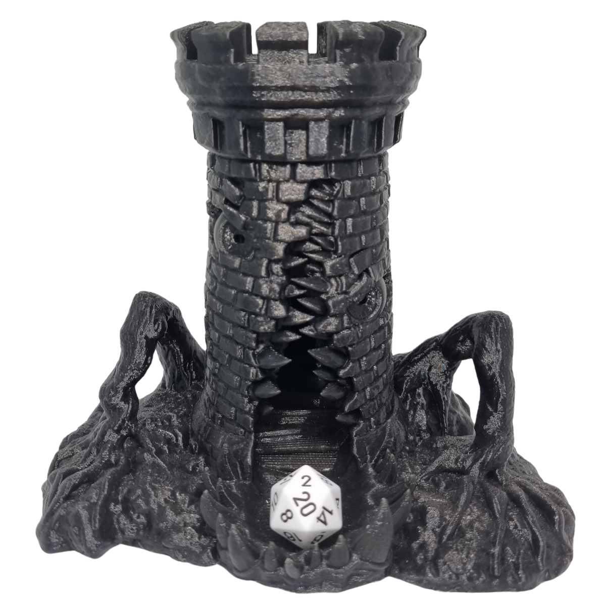 Mimic Castle Dice Tower - Glow Black - CP – Mega Games Penrith
