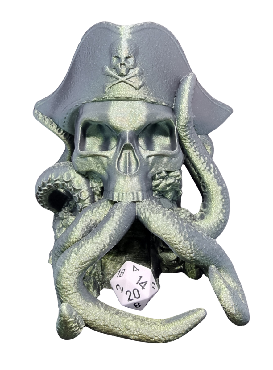 Pirate Cthulhu Dice Tower - Olive Green - CP – Mega Games Penrith