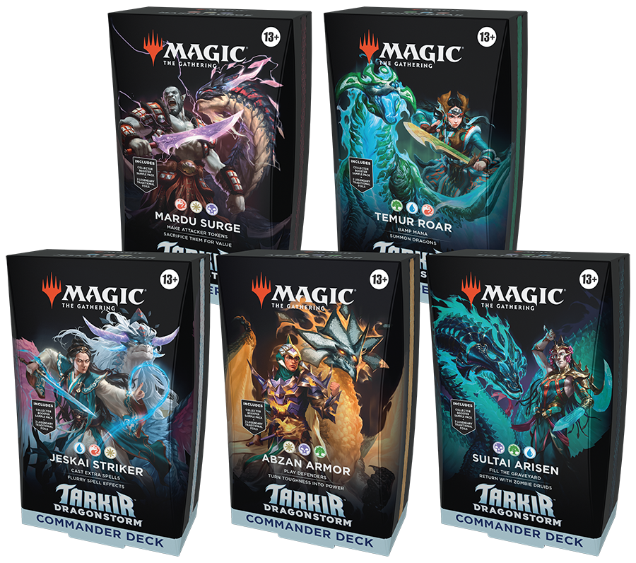 Tarkir Dragonstorm Commander Deck - Set of 5 - Magic the Gathering ...