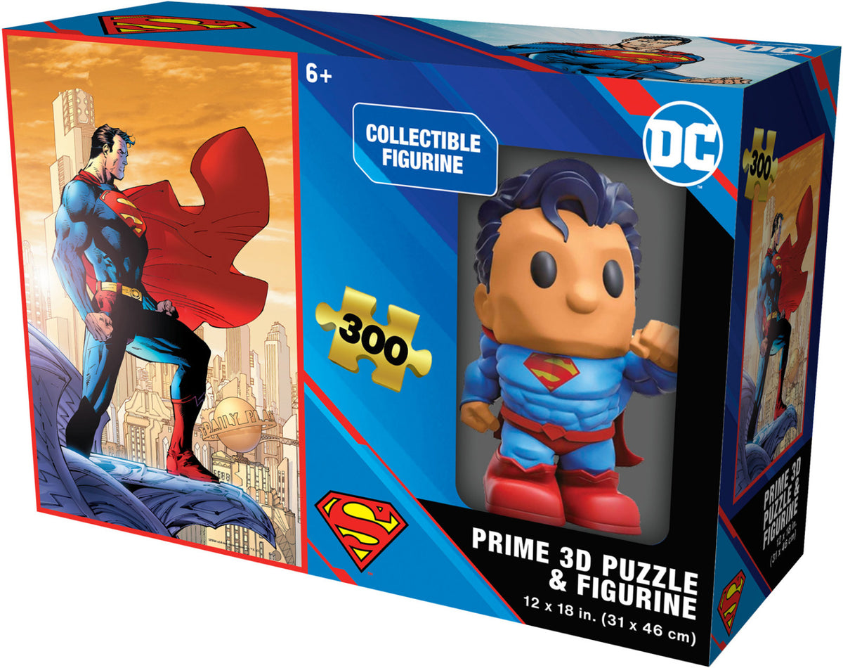 Superman - DC - 300pc Lenticular Jigsaw Puzzle & Figurine - Prime3D ...