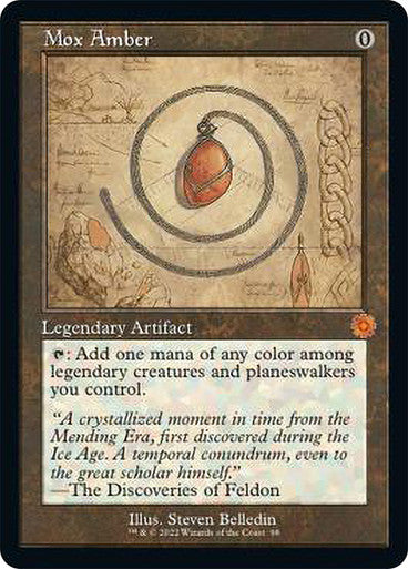 Mox Amber (Retro Frame) (Schematic) – Mega Games Penrith